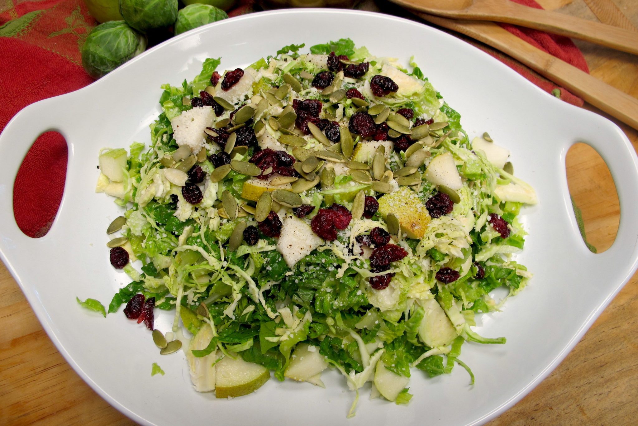 Fall Brussels Sprout Caesar Salad